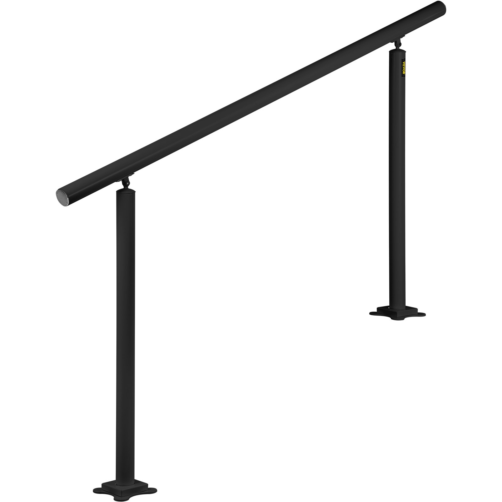 VEVOR Outdoor Stair Railing Kit, 5 FT Handrails 0-5 Steps, Adjustable ...