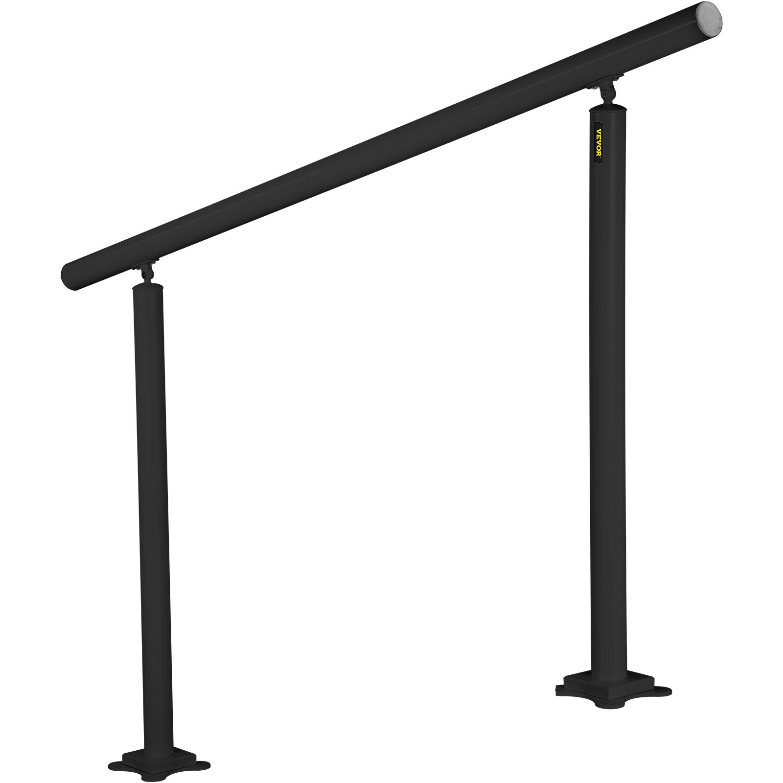VEVOR Outdoor Stair Railing Kit, 5 FT Handrails 0-5 Steps, Adjustable ...