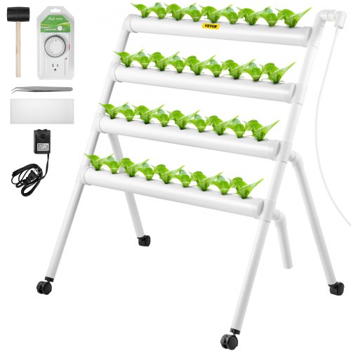 VEVOR Hydroponic Grow Kit Hydroponics System 36 Plant Sites 4 Layers 4 ...