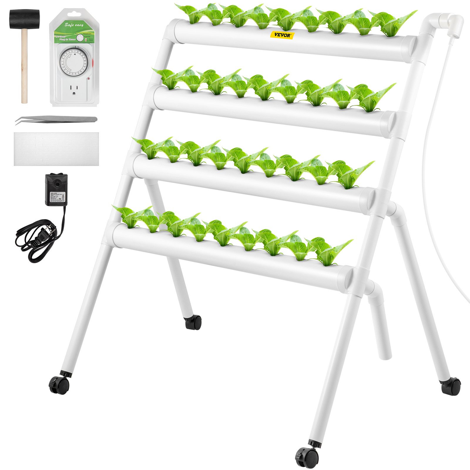 VEVOR Hydroponic Grow Kit Hydroponics System 36 Plant Sites 4 Layers 4 ...