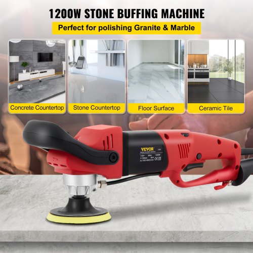 VEVOR Variable Speed Wet Polisher Grinder Upgrade Polishing Kit Granite ...