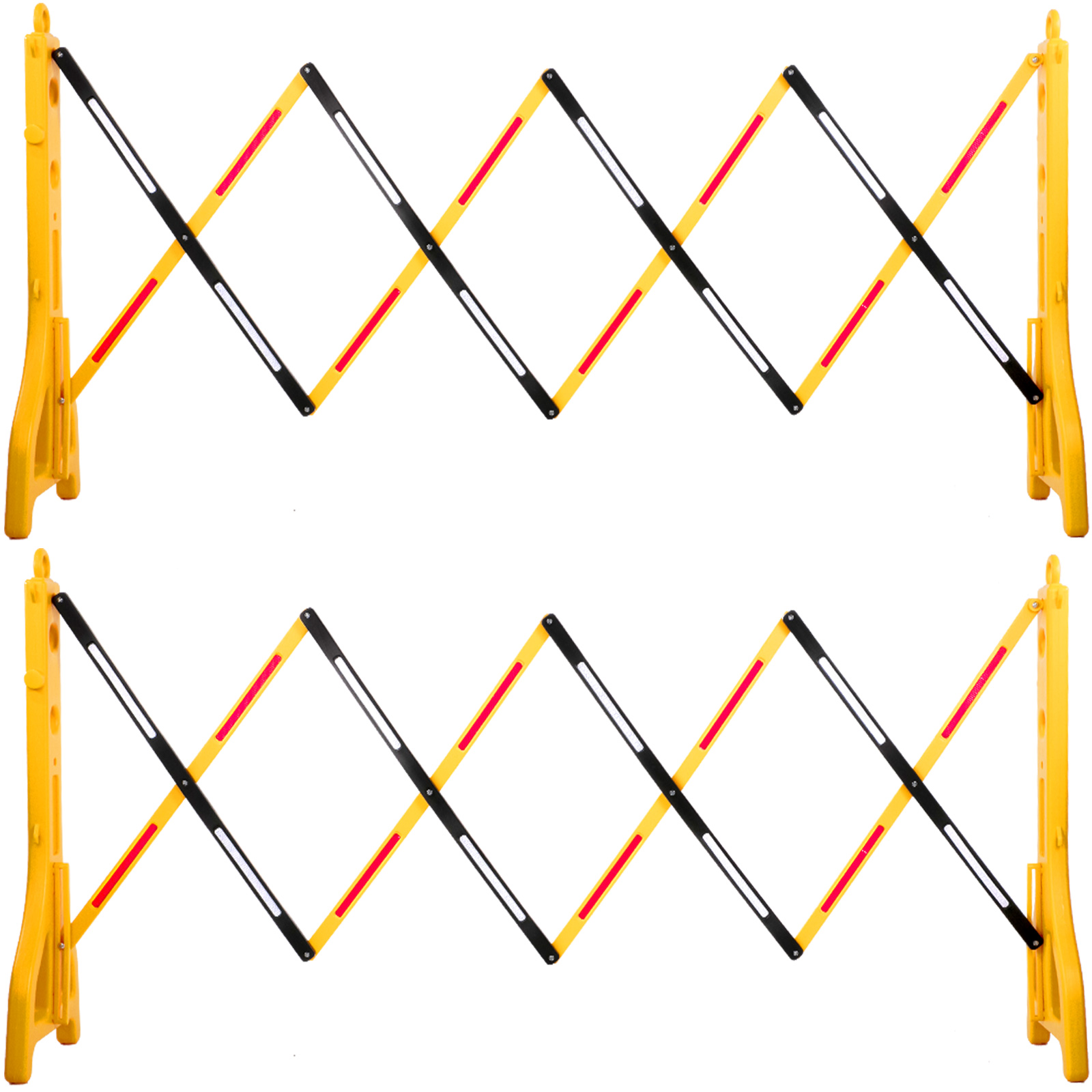 VEVOR Expandable Mobile Barricade 8.3ft Width Plastic Barricade Water ...