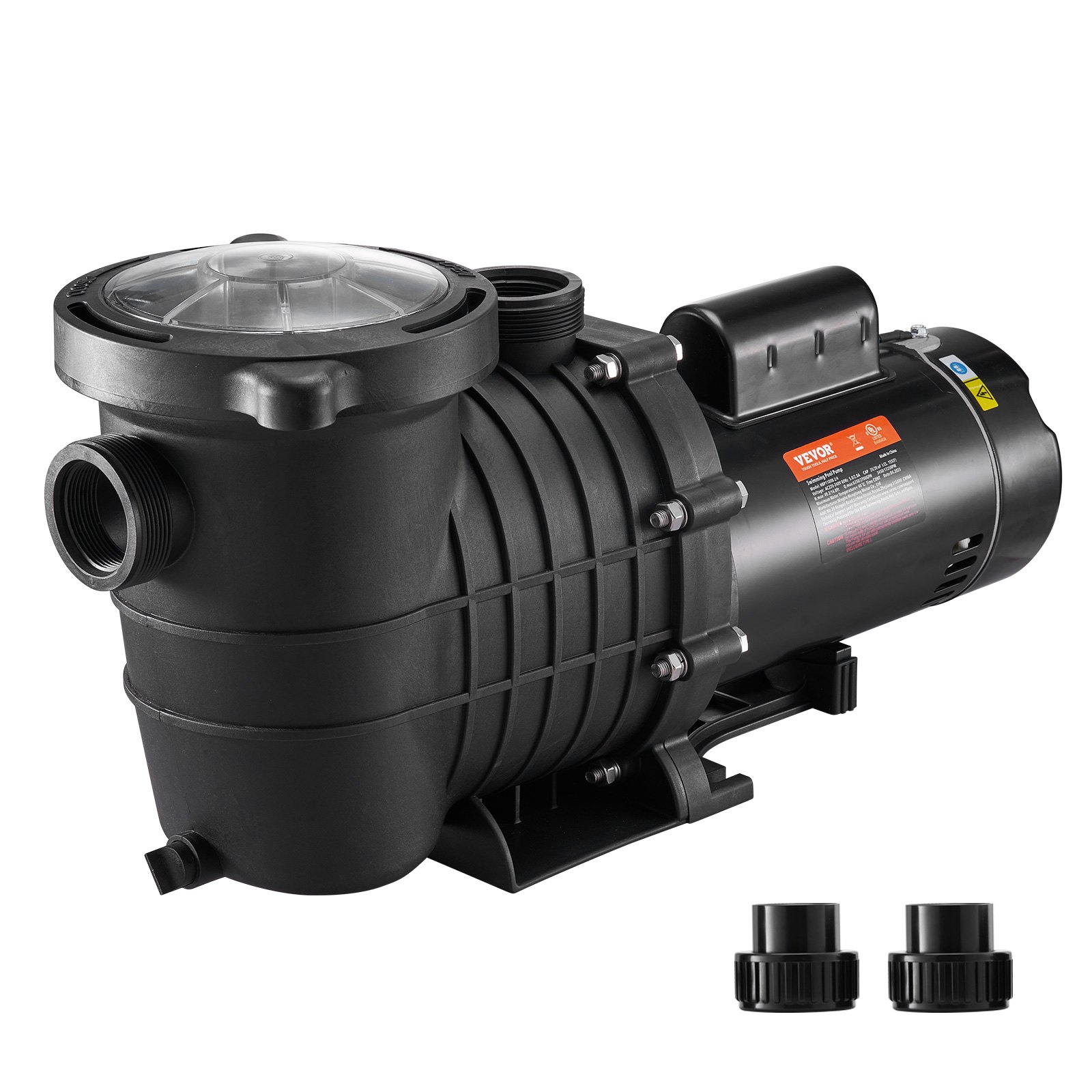 VEVOR Pool Pump 1.5HP 230V, Variable Dual Speed Pumps 1100W for Above ...