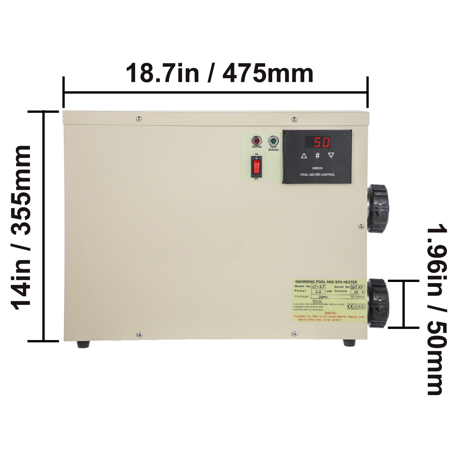 VEVOR 11KW 240V Electric Pool Heater Swimming Pool Electric Heater ... VEVOR 11KW 240V Electric Pool Heater Swimming Pool Electric Heater ...