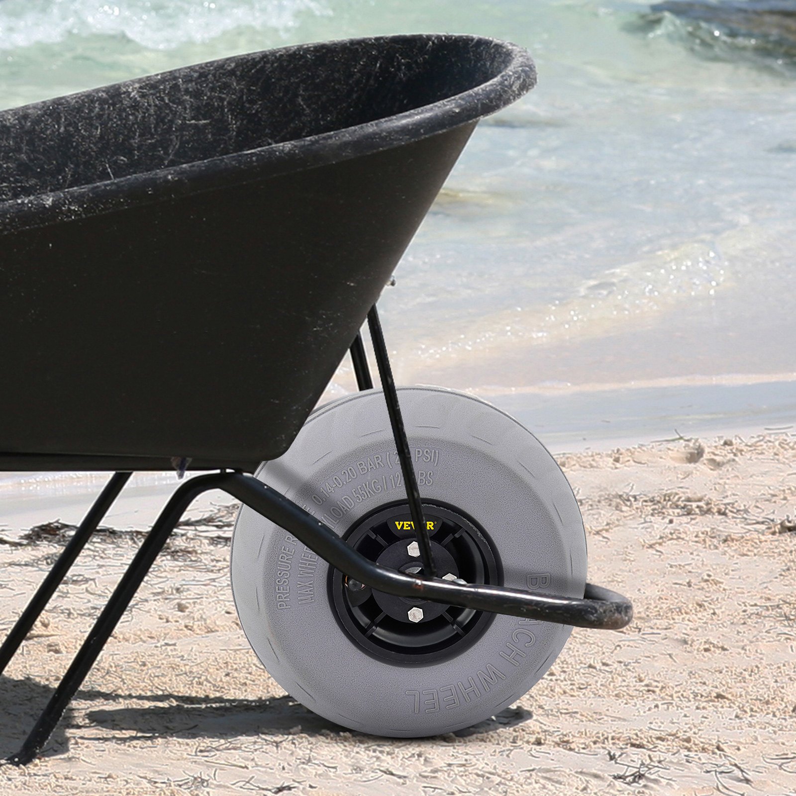 VEVOR VEVOR Balloon Beach Wheels Replacement Beach Tire 9" PVC 77LBS ...