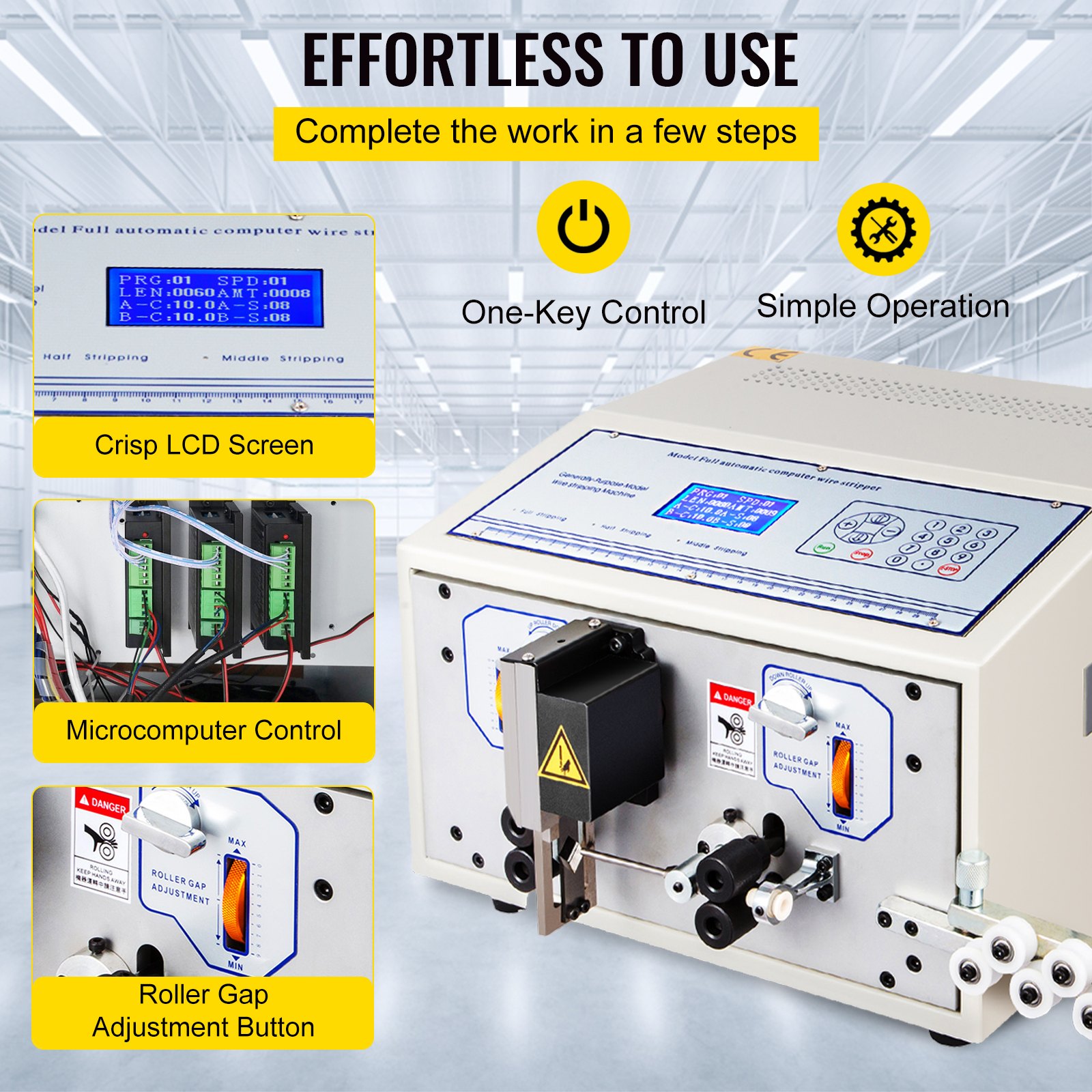 VEVOR SWT508-SD Computer Wire Cutting Stripping Peeling Machine 0.1-4 ...