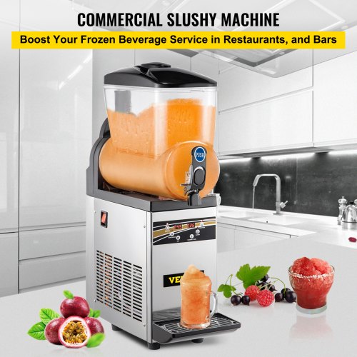Vevor Commercial Slush Machine Margarita Slush Maker 15l Frozen Drink ...