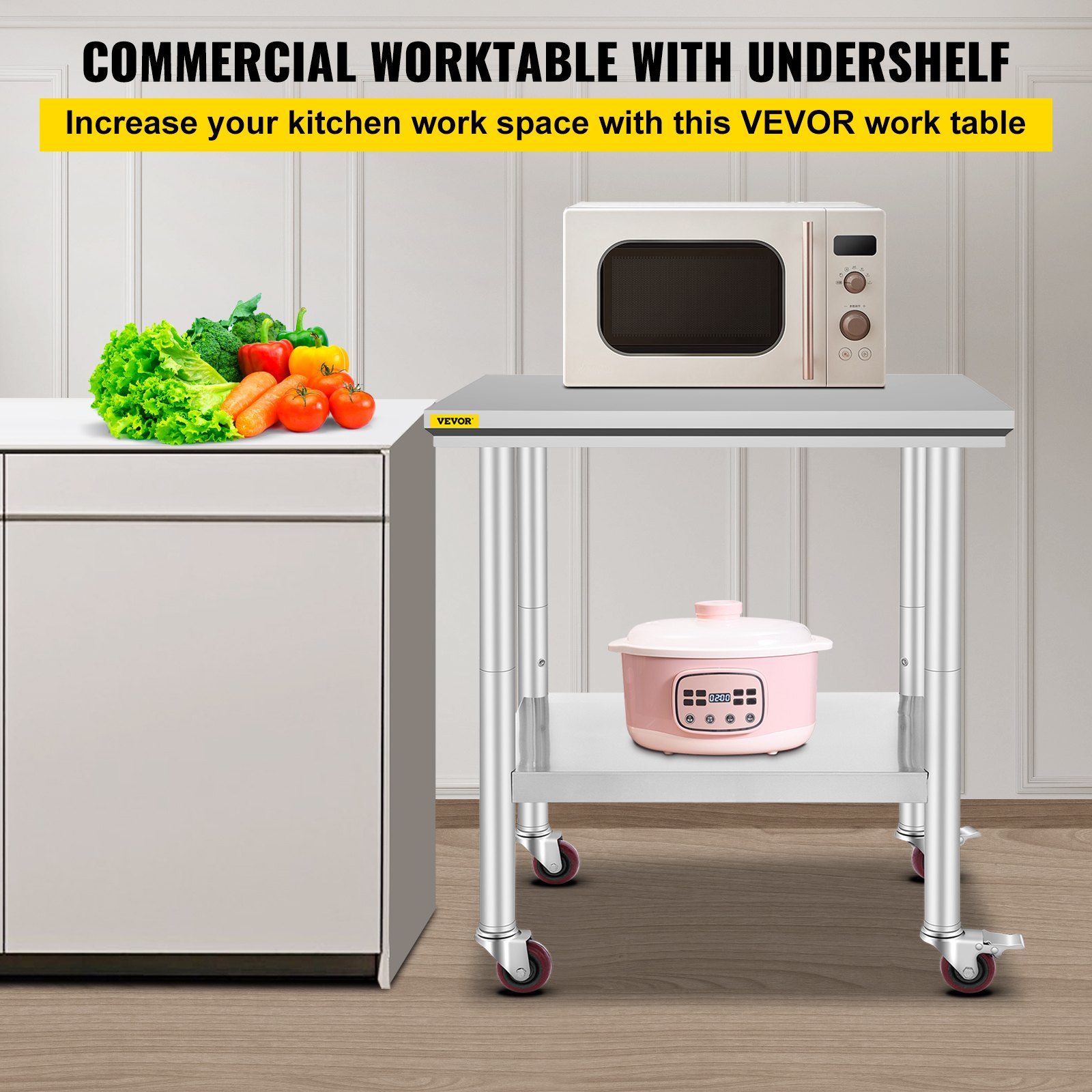 Stainless Steel Work Table |30x24inch | Food Prep NSF | Utility Work ...