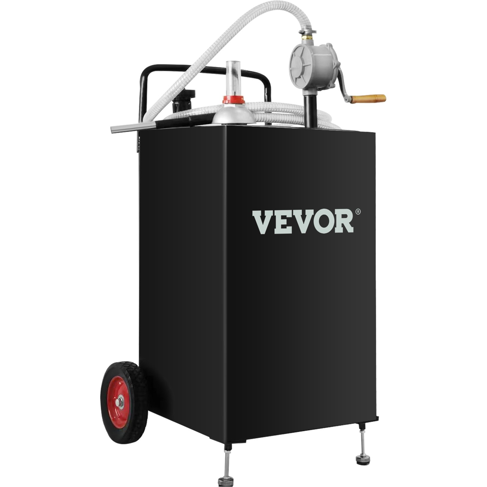 VEVOR 30 Gallon Gas Caddy, Fuel Storage Tank with Wheels, Portable Fuel ...