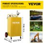 VEVOR Fuel Caddy, 35 Gallon, Gas Storage Tank on 4 Wheels, with Manuel ...