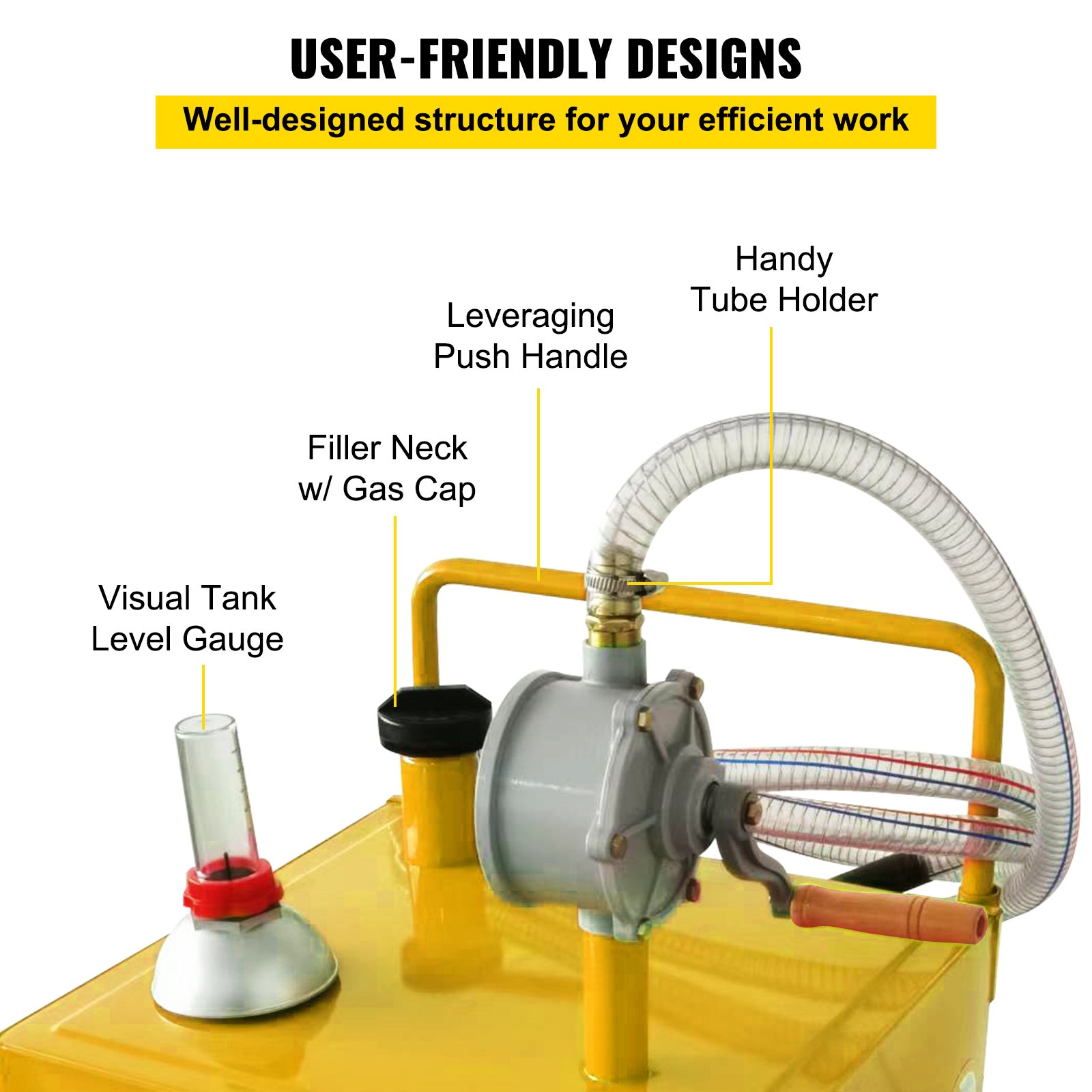 VEVOR Fuel Caddy, 35 Gallon, Gas Storage Tank on 4 Wheels, with Manuel ...