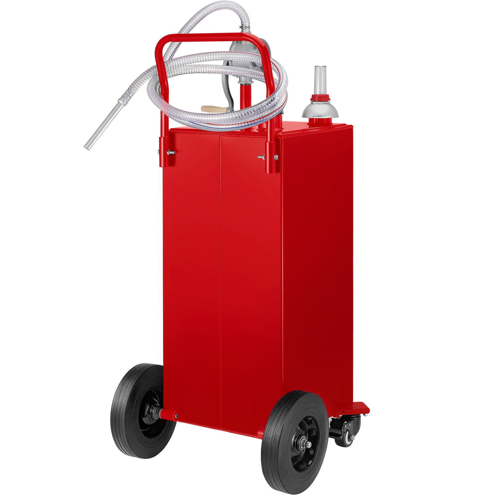 VEVOR Fuel Caddy Fuel Storage Tank 35 Gallon 4 Wheels with Manuel Pump ...