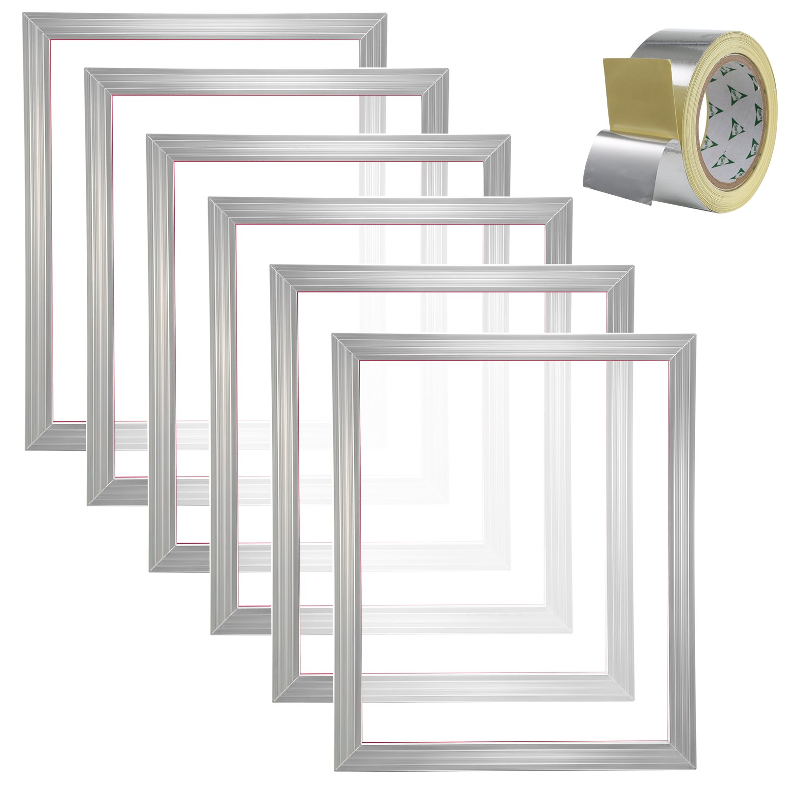 VEVOR Screen Printing Kit, 6 Pieces Aluminum Silk Screen Printing ...