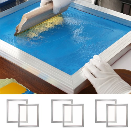 VEVOR Screen Printing Kit, 6 Pieces Aluminum Silk Screen Printing ...
