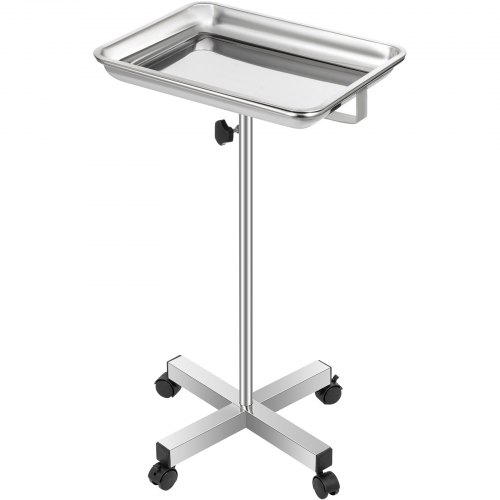 VEVOR Mayo Tray Stainless Steel Mayo Stand 18x14 Inch Trolley Mayo Tray ...