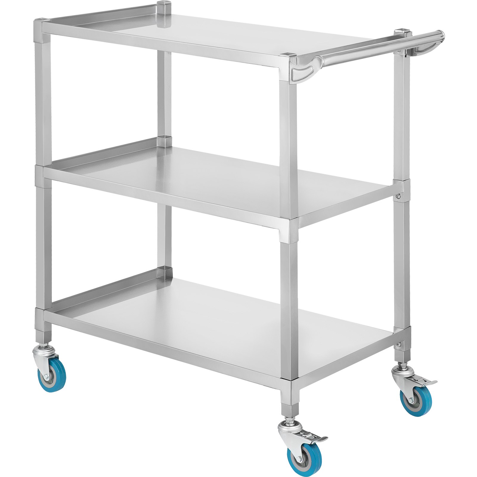 VEVOR Lab Utility Cart, 500 lbs Weight Capacity Rolling Lab Cart, 3 ...