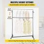 VEVOR Z Rack, Industrial Grade Z Base Garment Rack, Height Adjustable ...