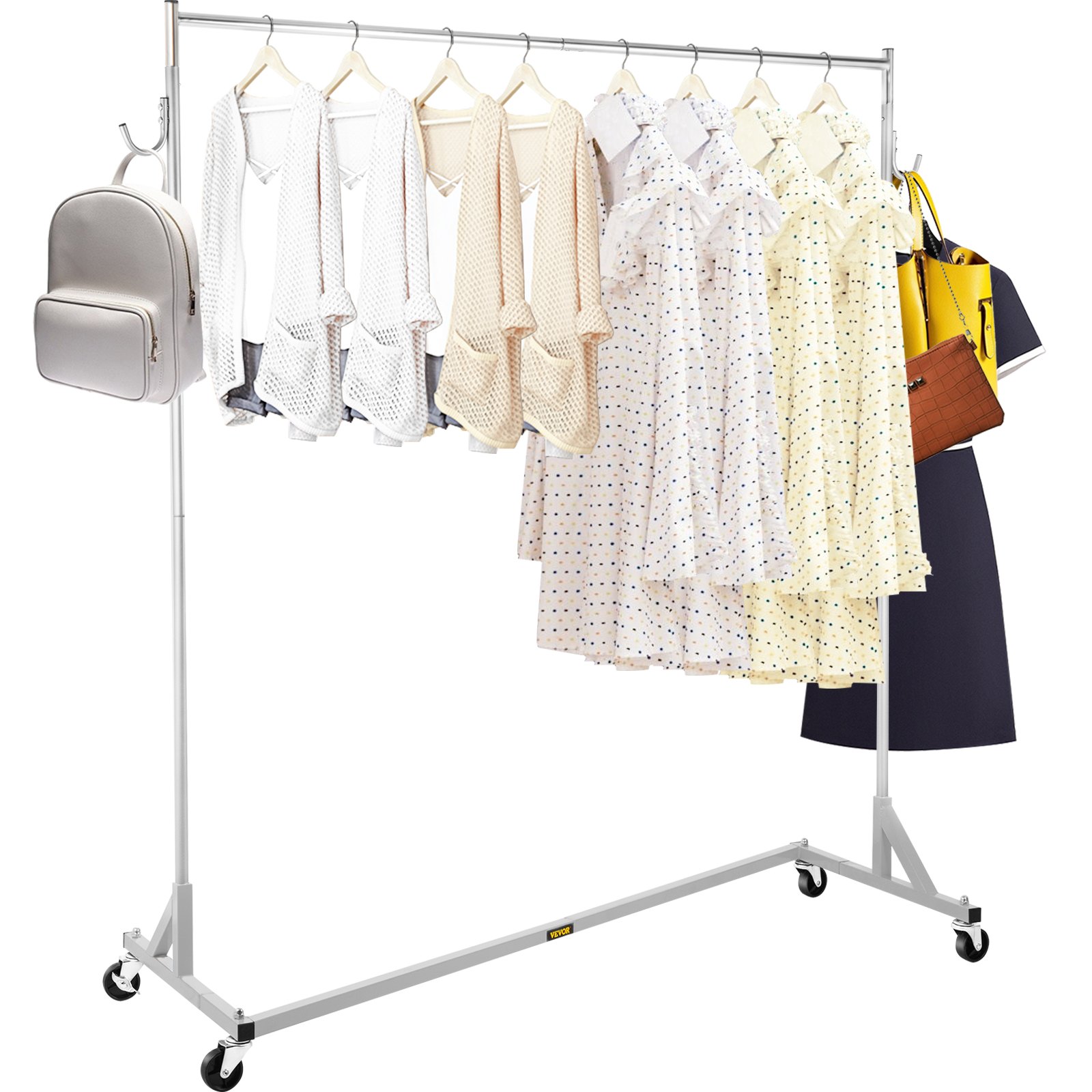VEVOR Z Rack, Industrial Grade Z Base Garment Rack, Height Adjustable ...