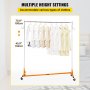 VEVOR Z Rack, Industrial Grade Z Base Garment Rack, Height Adjustable ...