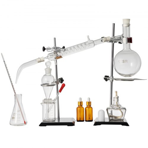 VEVOR Distillation Apparatus Kit 500ml Essential Oil Distiller ...
