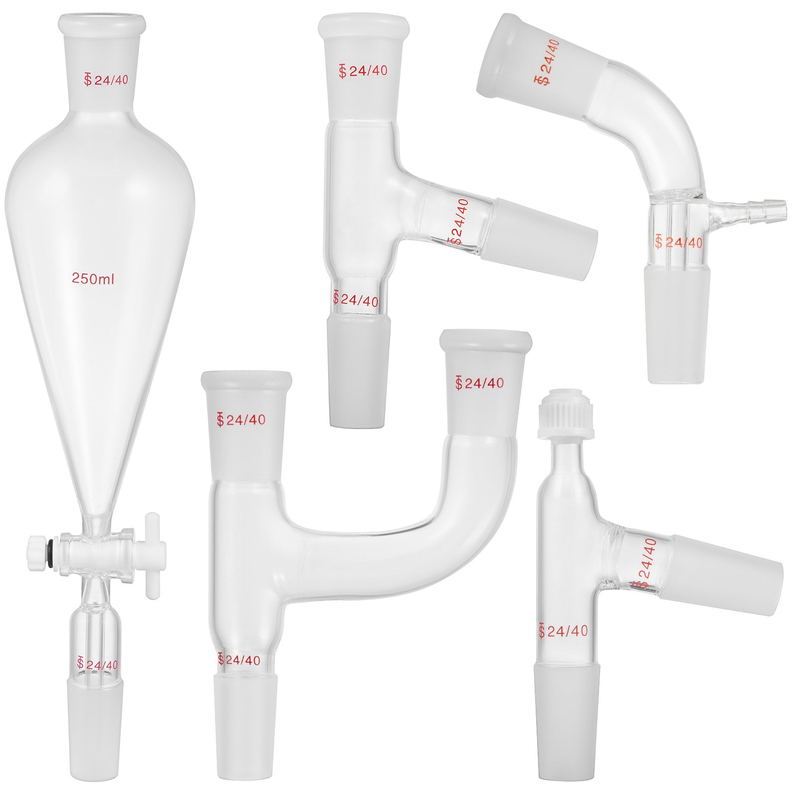 VEVOR New Laboratory Glassware 24/40 Chemistry Glassware 32PCS ...
