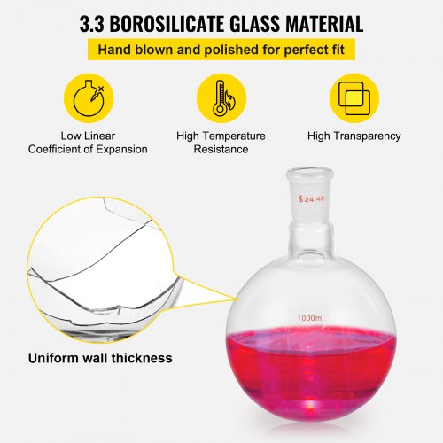 New Chemistry Lab Glassware Kit with 24/40 Glass Ground Joints 29pcs ...