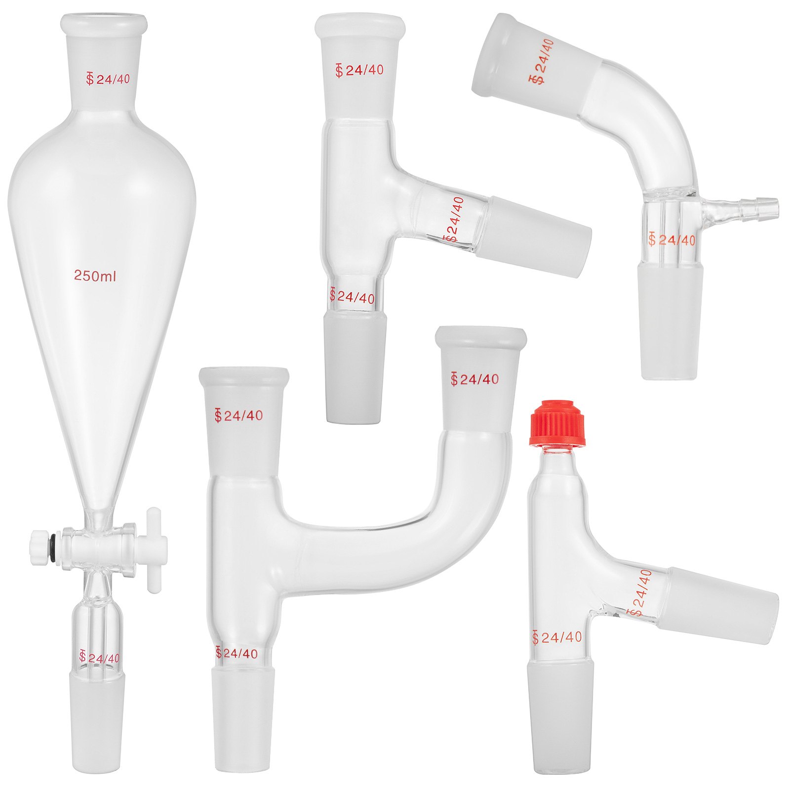 VEVOR New Laboratory Glassware 24/40 Chemistry Glassware 29PCS ...
