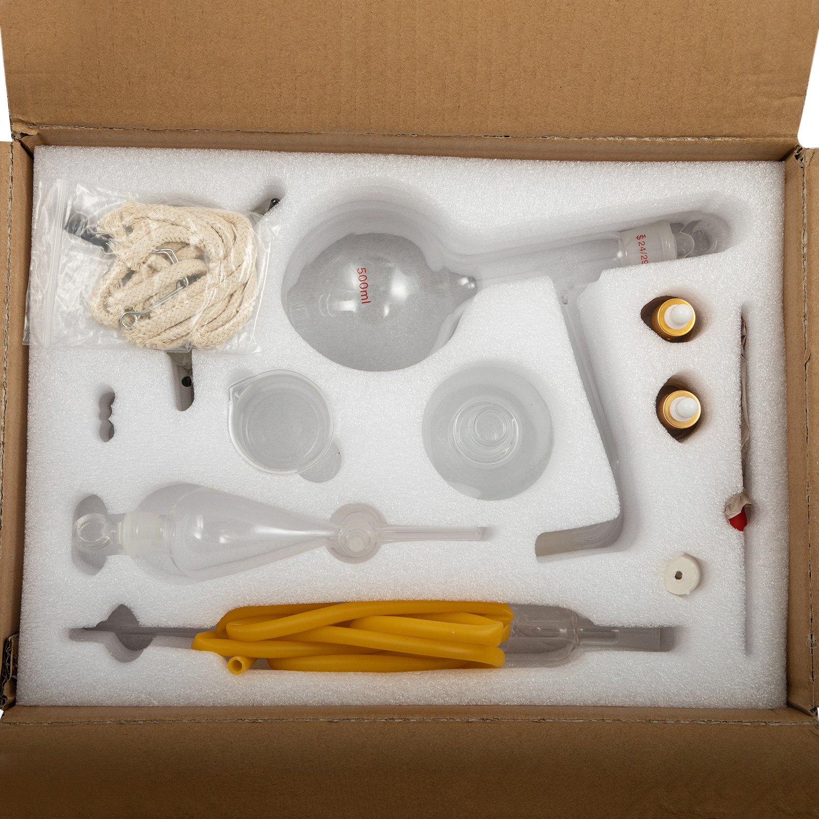 VEVOR Lab Glassware Kit 500ML Distillation Apparatus with Condenser ...