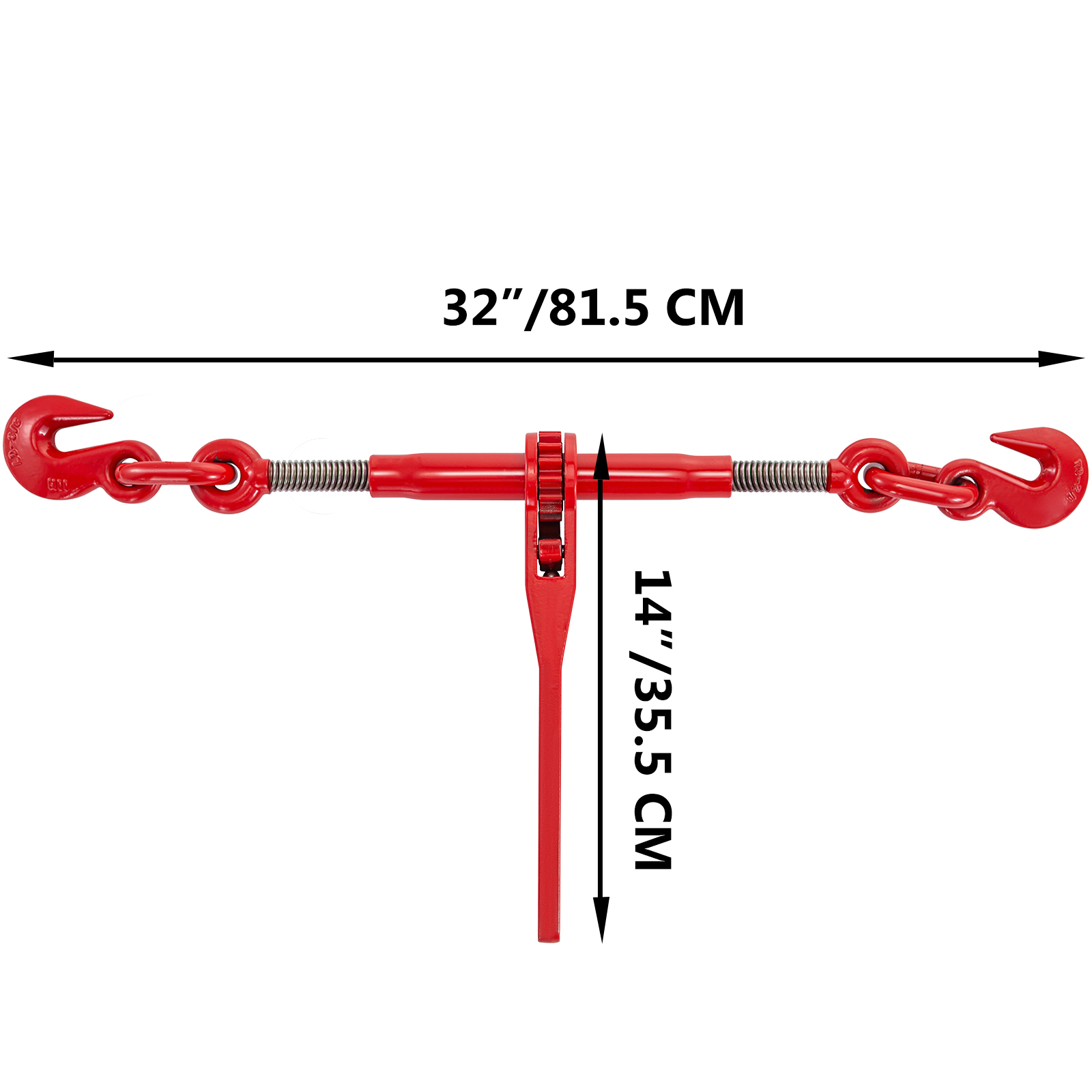 VEVOR Chain Binder 3/8in x 1/2in, Ratchet Load Binder 9215lbs Capacity ...
