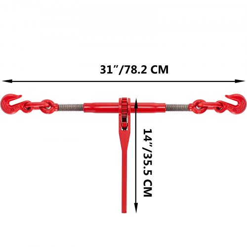 VEVOR Chain Binder 5/16in x 3/8in, Ratchet Load Binder 6600lbs Capacity ...
