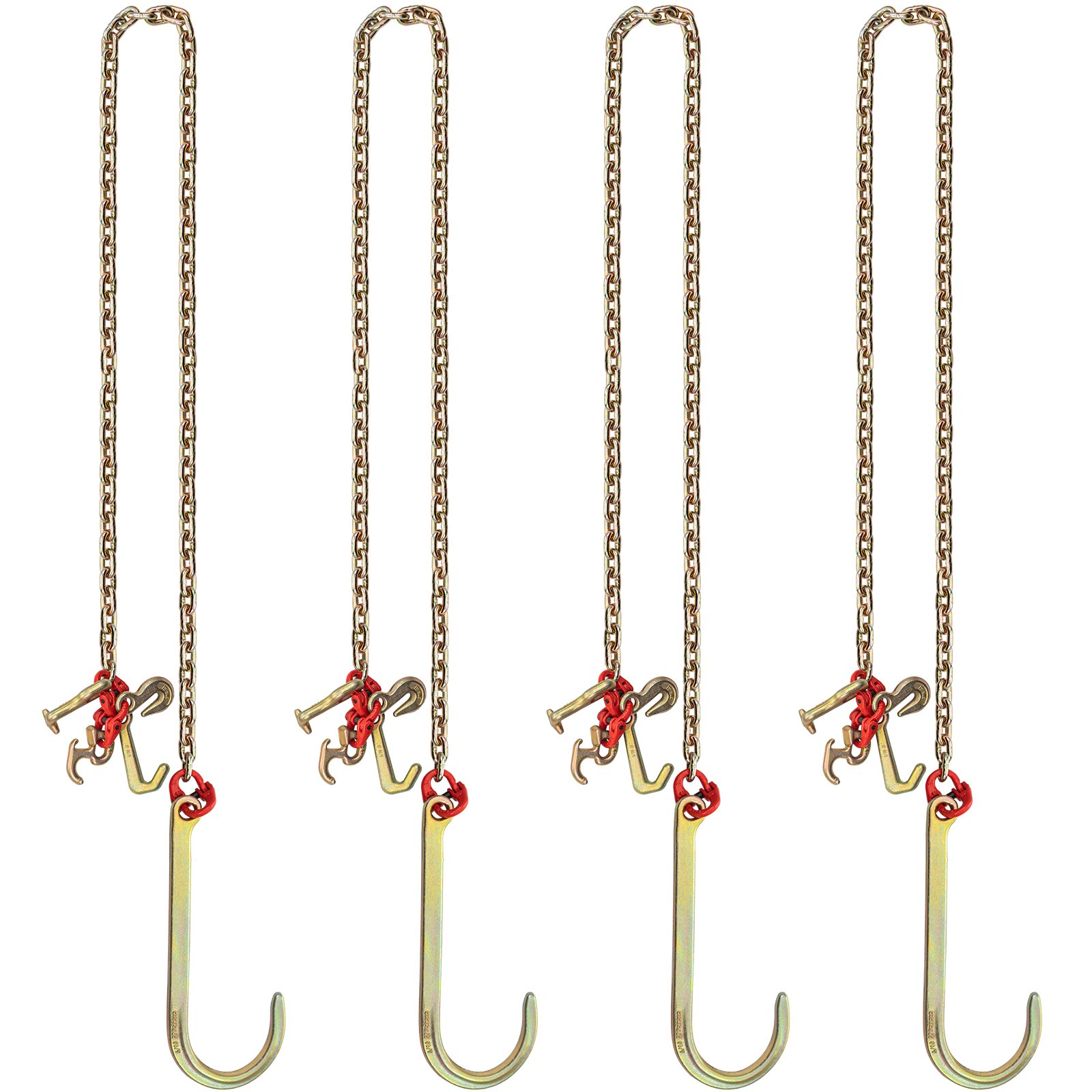 VEVOR J Hook Chain, 5/16 in x 10 ft Tow Chain Bridle, Grade 80 J Hook ...