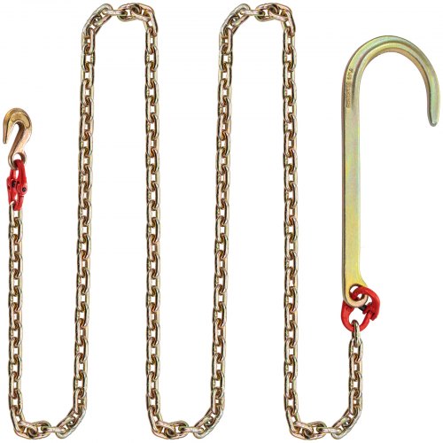 VEVOR J Hook Chain, 5/16 in x 10 ft Tow Chain Bridle, Grade 80 J Hook ...