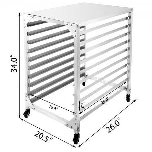 Bun Pan Rack Bakery Rack 10-tier Aluminum Kitchen Bakery Cooling Rack W ...