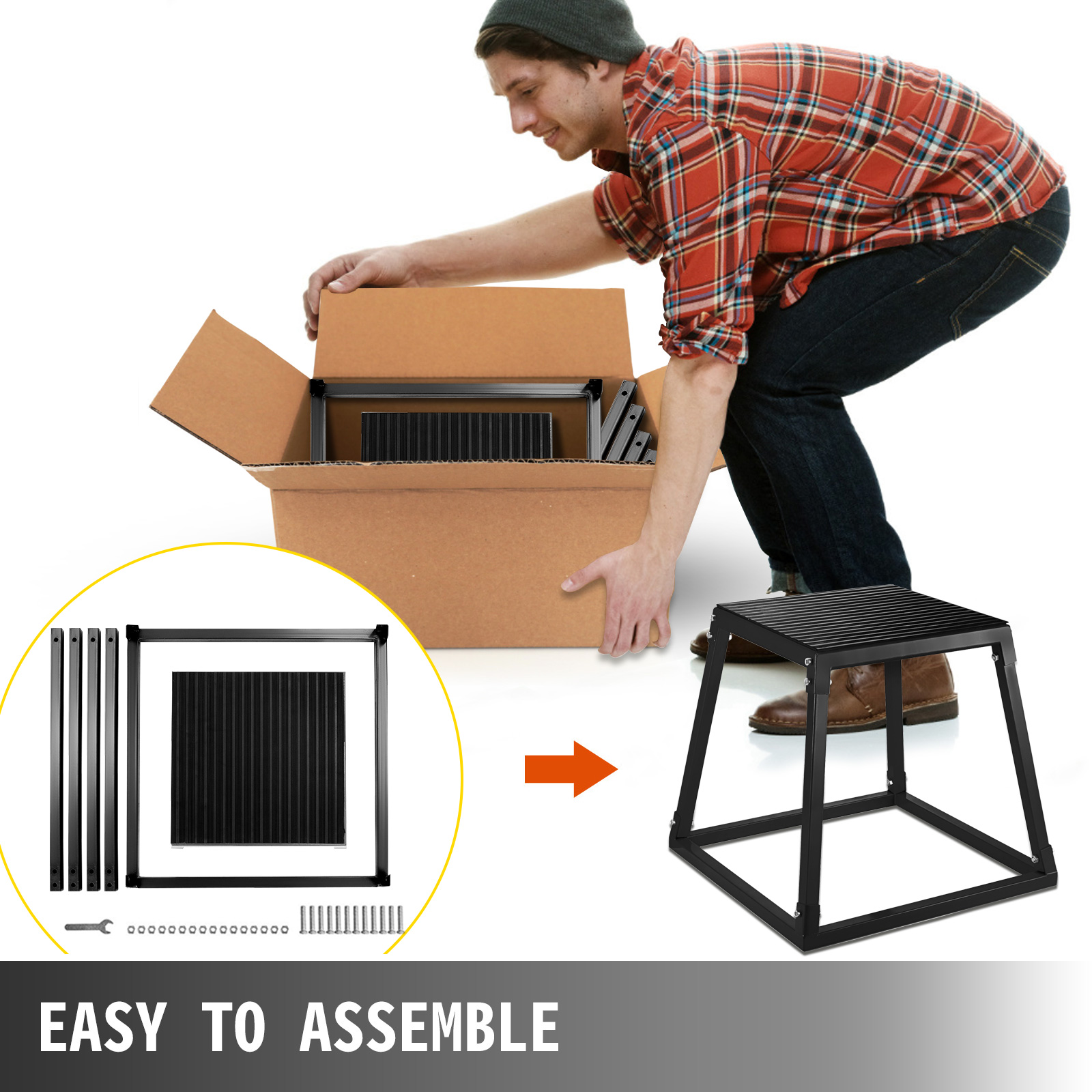 30'' Plyometric Platform Box Plyo Jump Exercise Fitness Explosiveness ...