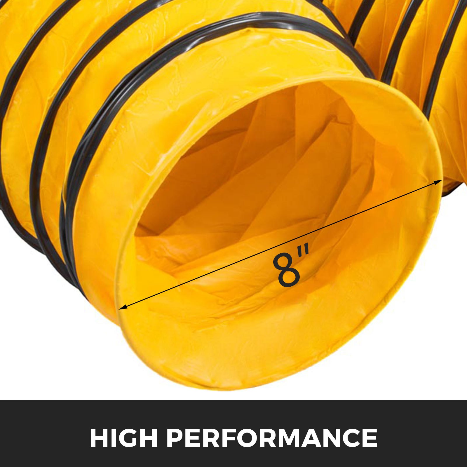 VEVOR 25ft Ducting Hose PVC Flexible Duct Hosing for 12inch Utility ...