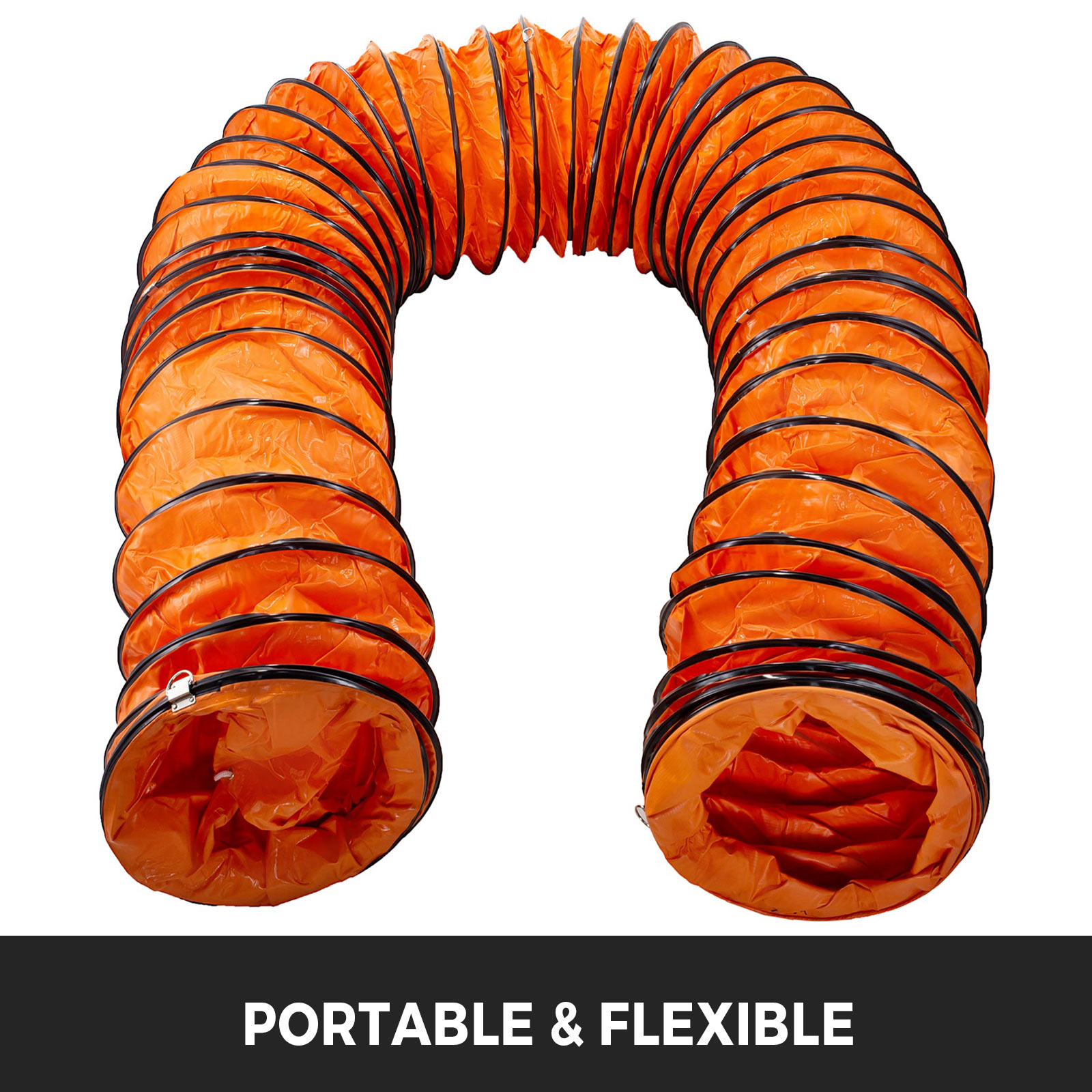 7.6 M/25 FT PVC Flexible Duct Hosing for 203 MM/8 Inch Diameter Exhaust ...