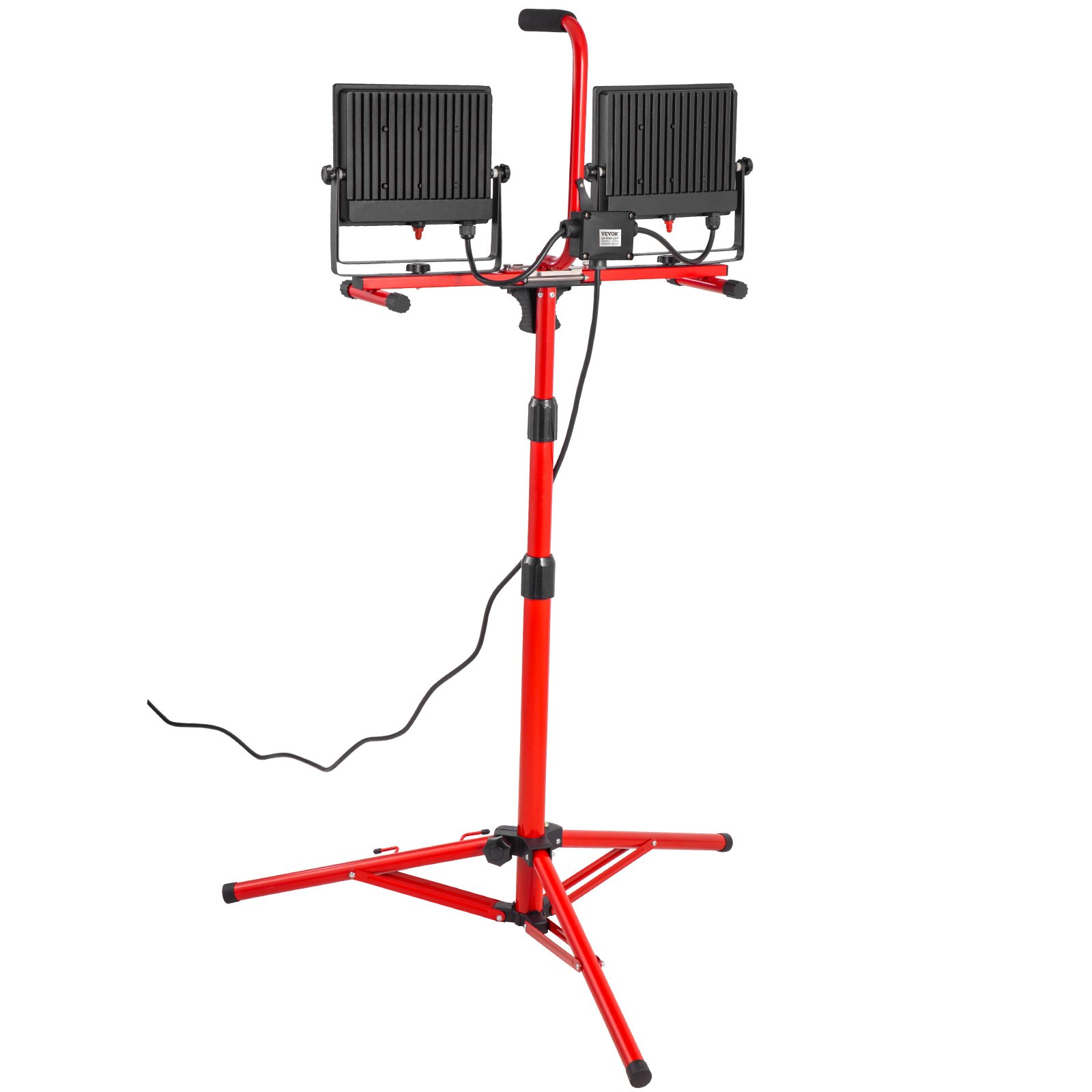 VEVOR LED Work Light with Stand, 8000 Lumen Dual-head LED Work Light ...