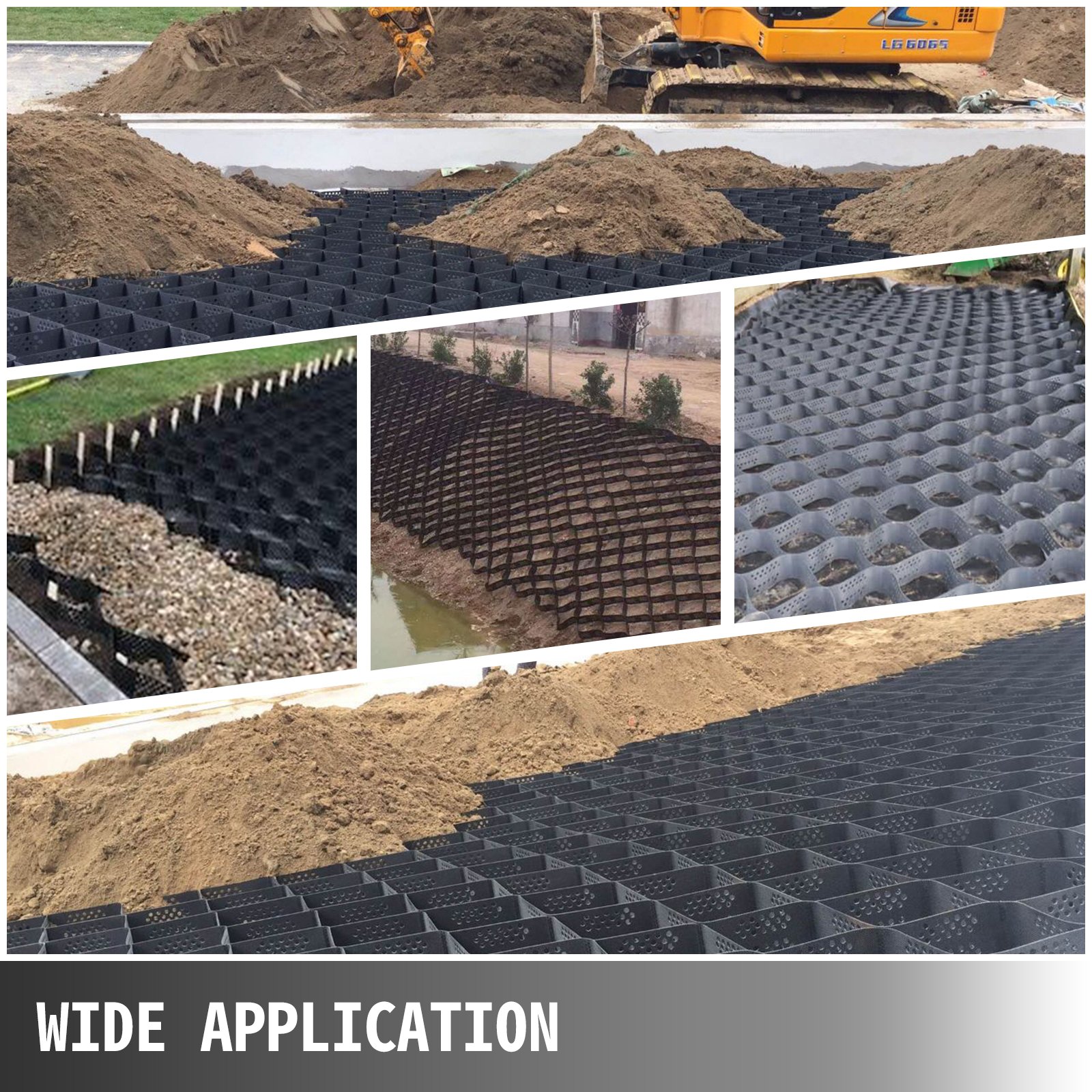 Geo Grid Ground Grid, Geo Cell Grid 9x17ft, Gravel Geo Grid 2 Inch High ...