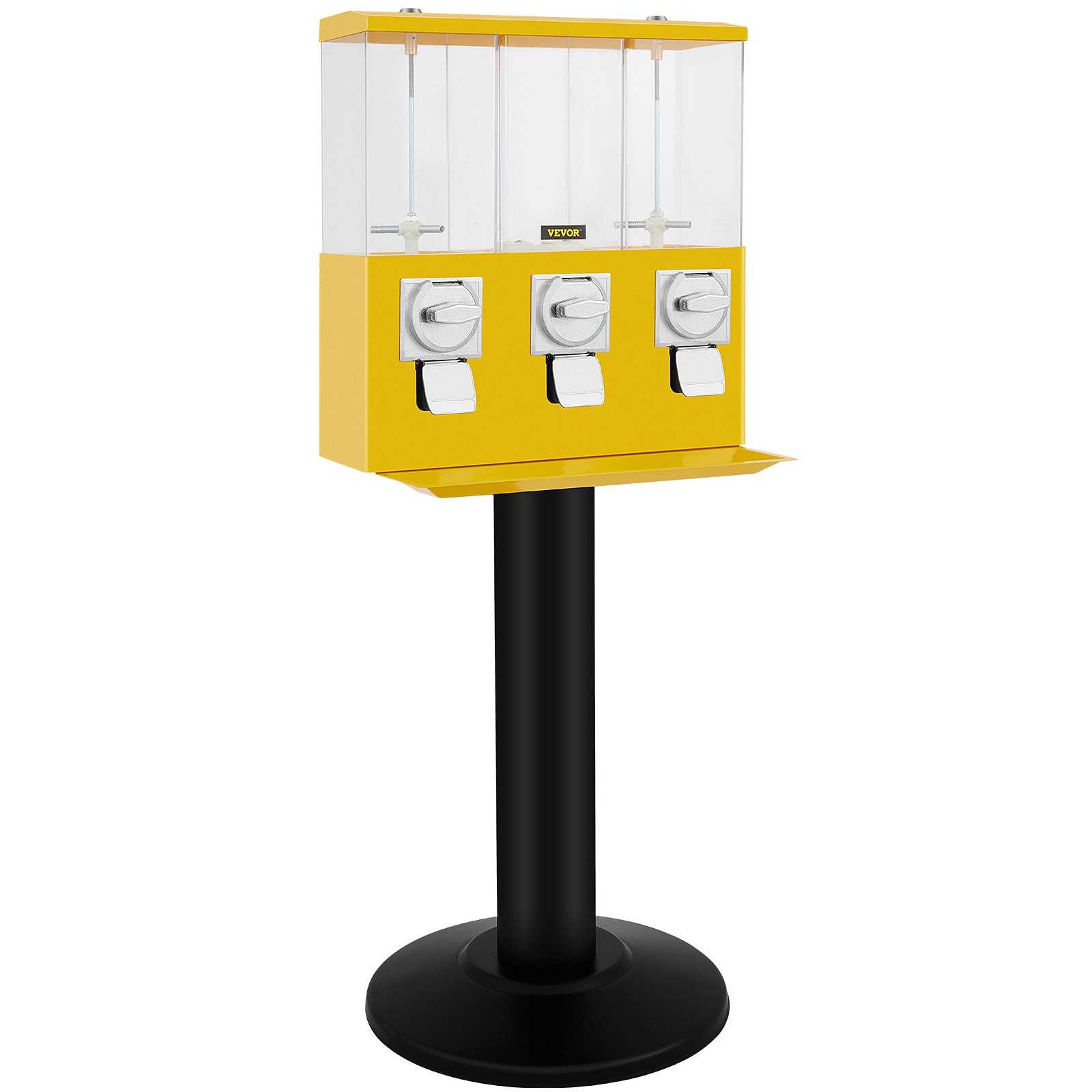 VEVOR Triple Head Candy Vending Machine, 1-inch Gumball Vending Machine ...