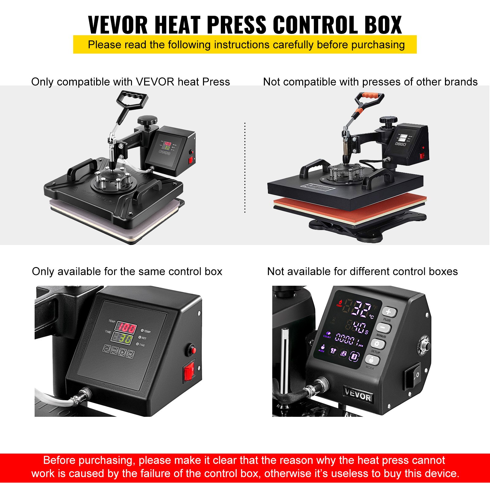 Control Box Heat Press 1250w Digital Lcd Controller T-shirt Mug Plate ...
