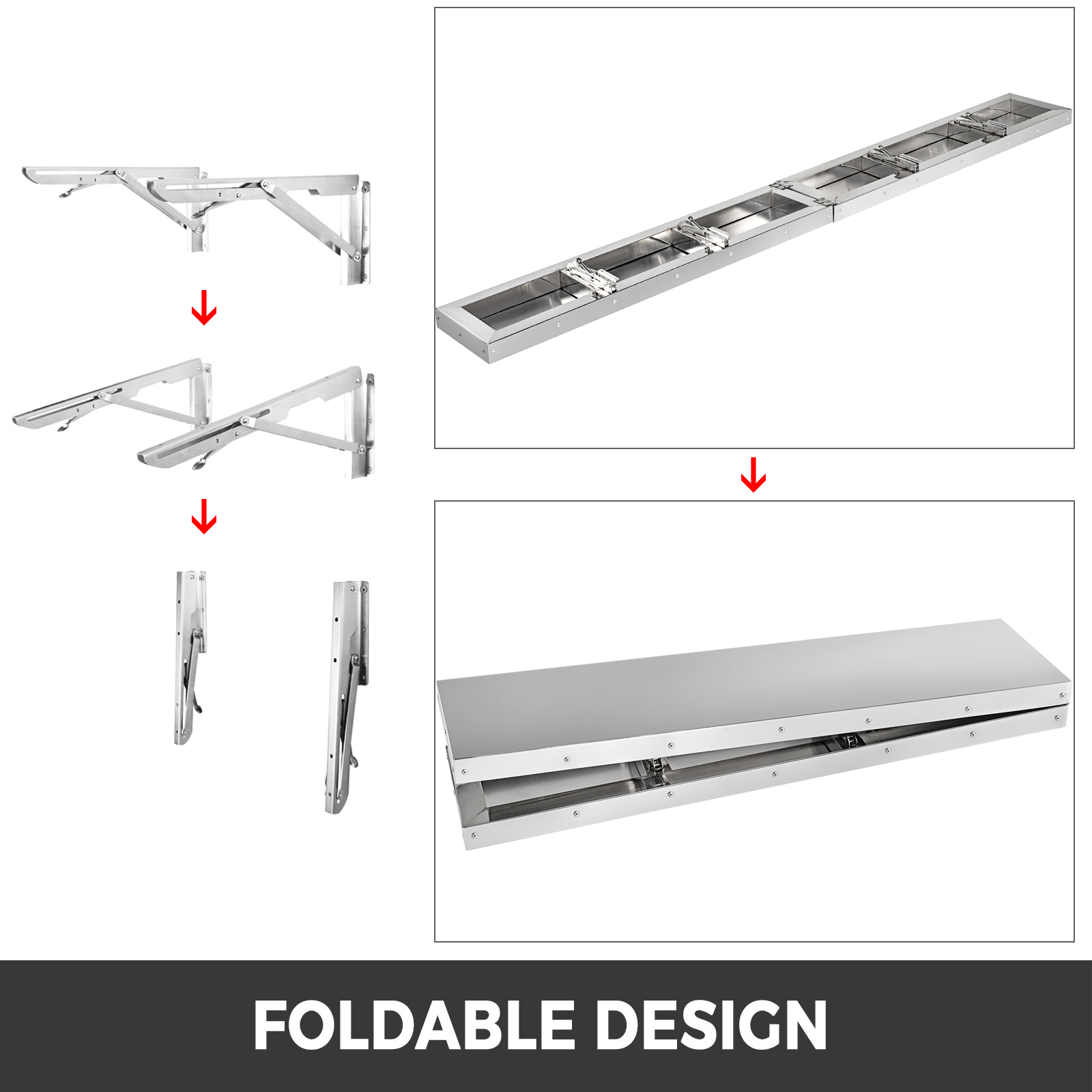 8 Foot Shelf For Concession Window Food Folding Truck Accessories ...