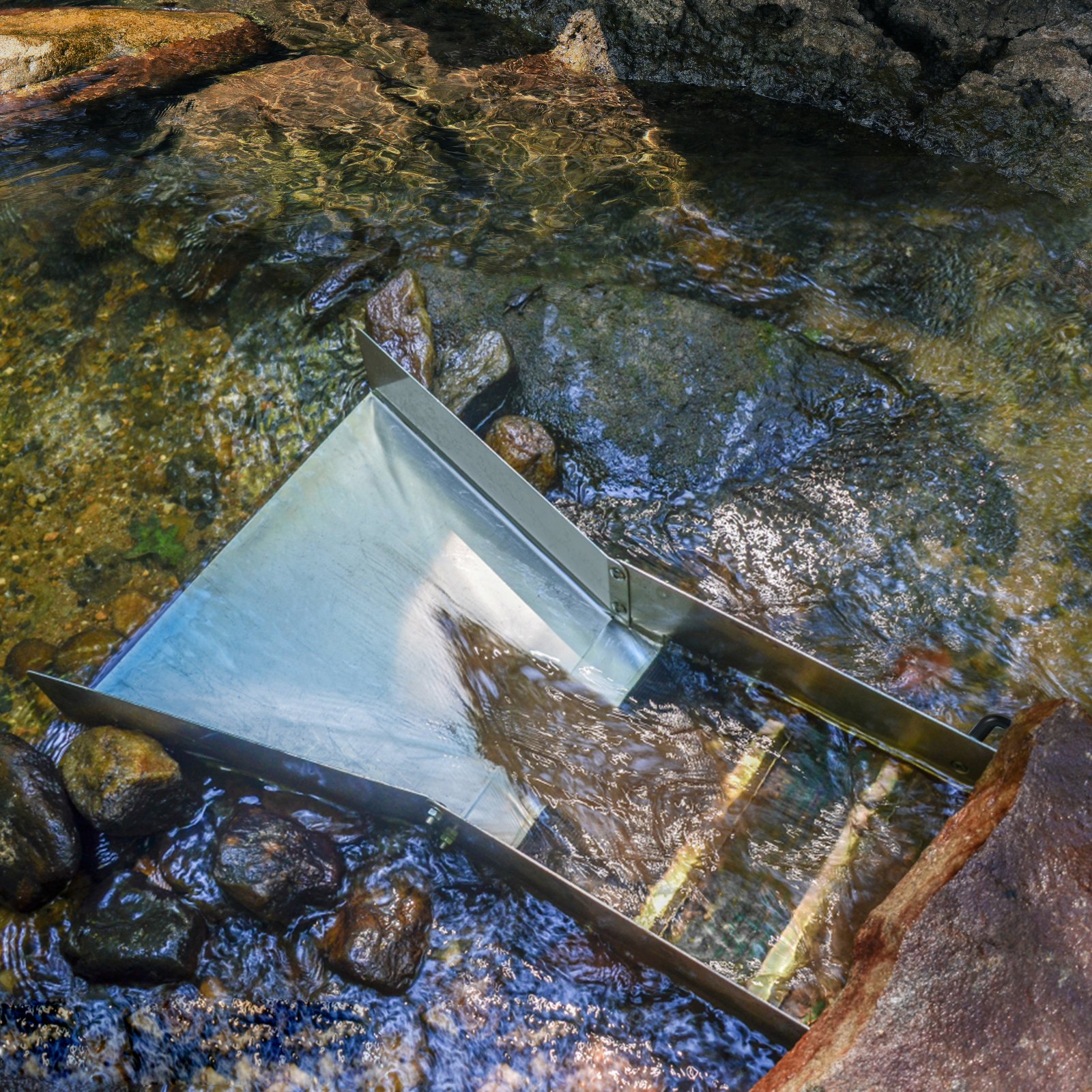 VEVOR Aluminum Alloy Sluice Box, Compact 30" Long Sluice Boxes for Gold ...