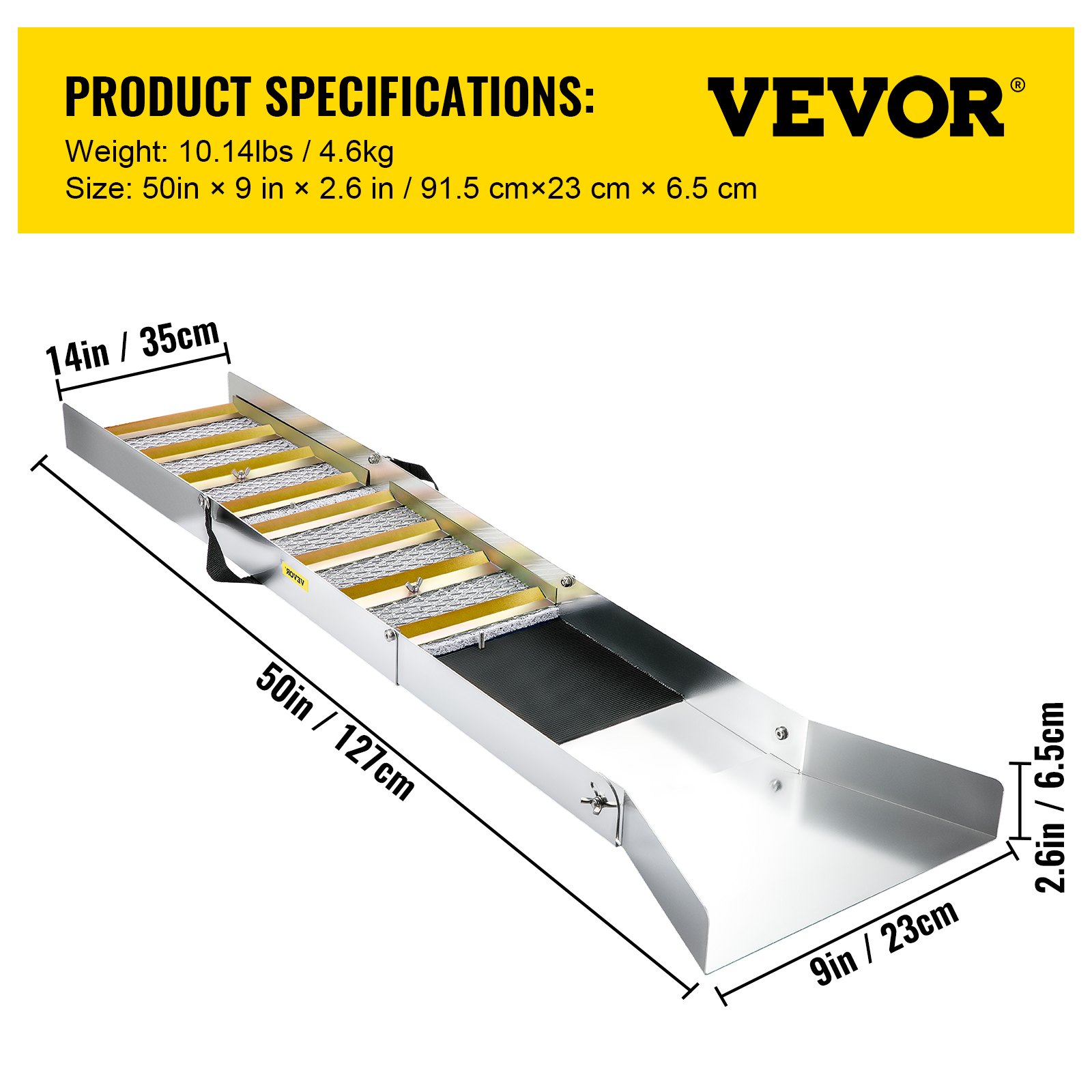 VEVOR Folding Aluminum Alloy Sluice Box, Compact 50" Sluice Boxes for ...