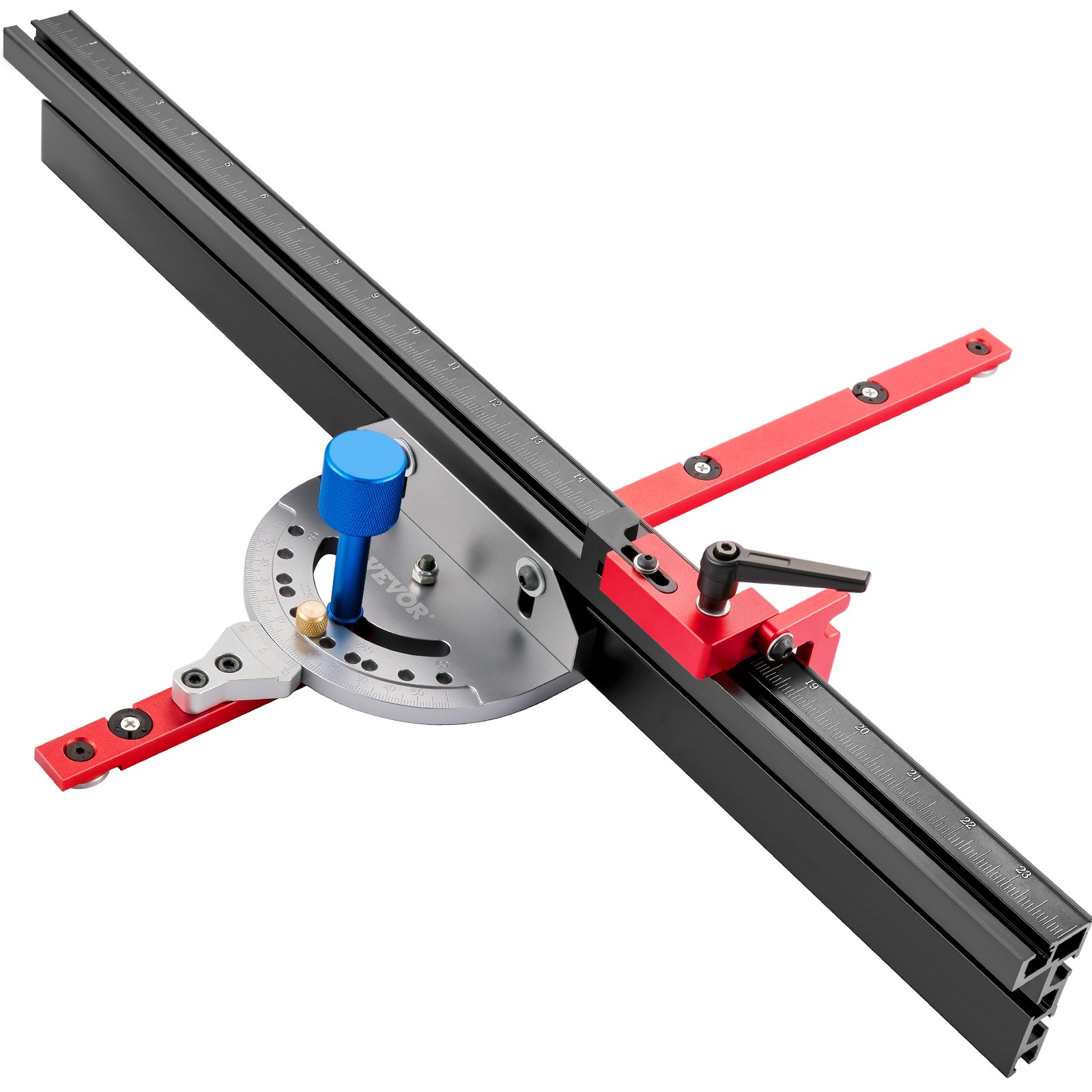 VEVOR Precision Miter Gauge, 24" Aluminum Table Saw Miter Gauge w/ 60 ...