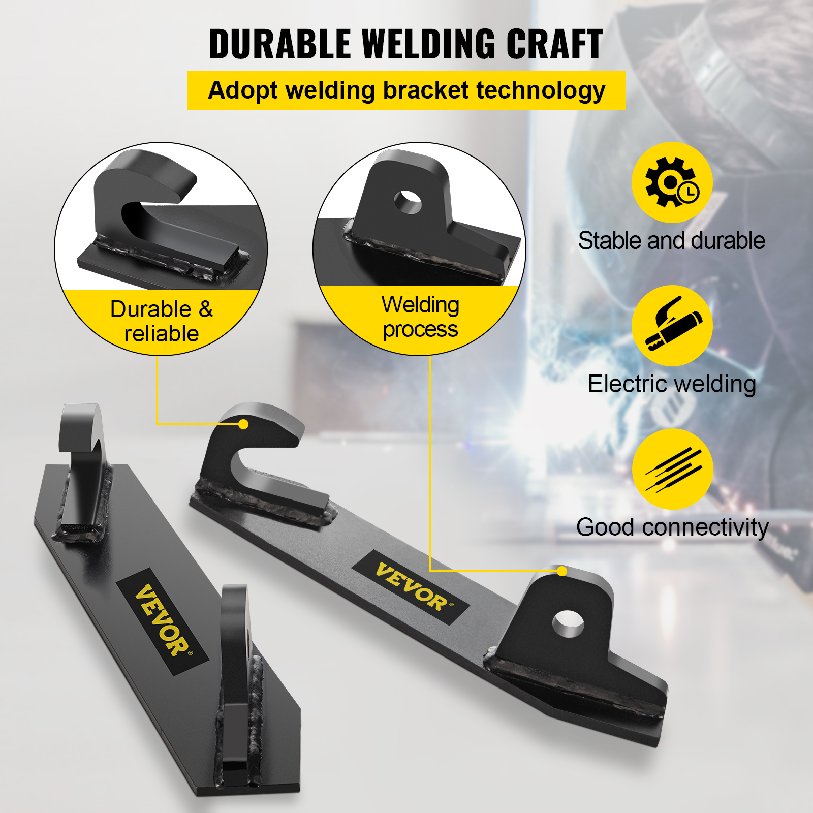VEVOR Tractor Mounting Brackets 1 1/4" Top Bracket Weld on Quick Attach ...
