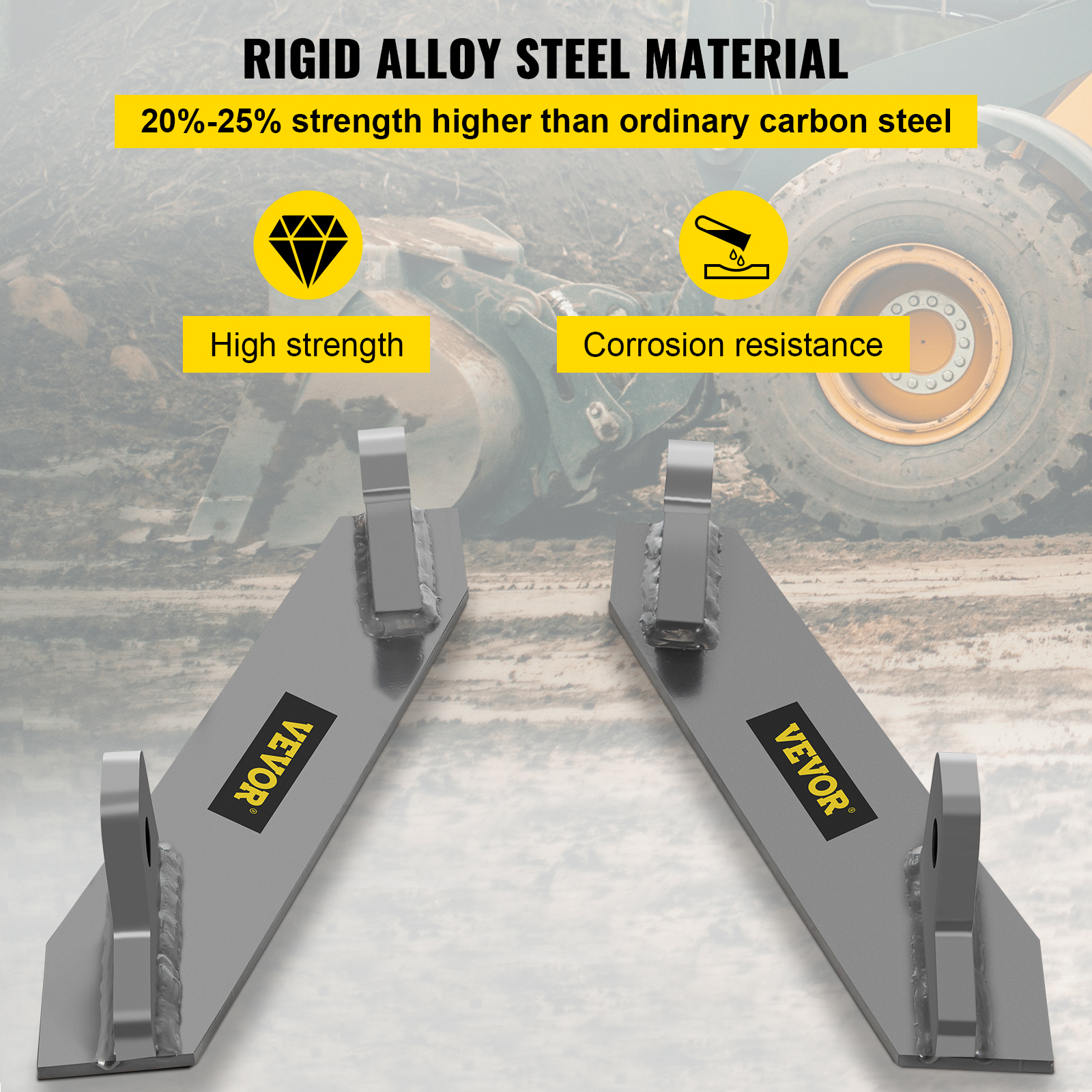 VEVOR Tractor Mounting Brackets 1 1/4" Top Bracket Weld on Quick Attach ...