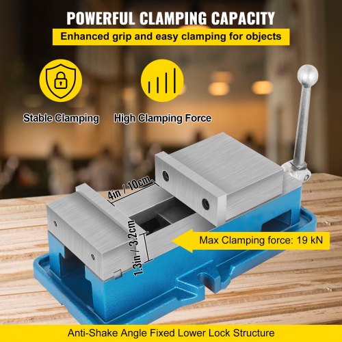 VEVOR 4 Inch ACCU Lock Down Vise Precision Milling Vise 4 Inch Jaw ...