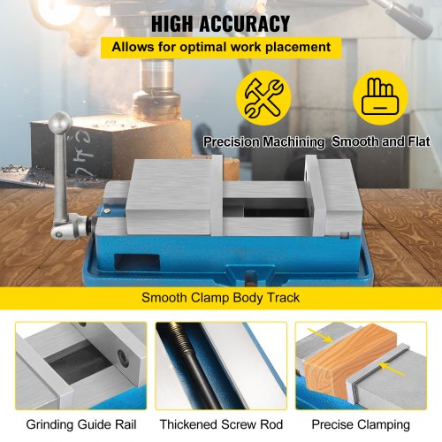 5" Super-Lock Vise For NC/CNC Machines Bench Clamp Vise High Precision ...
