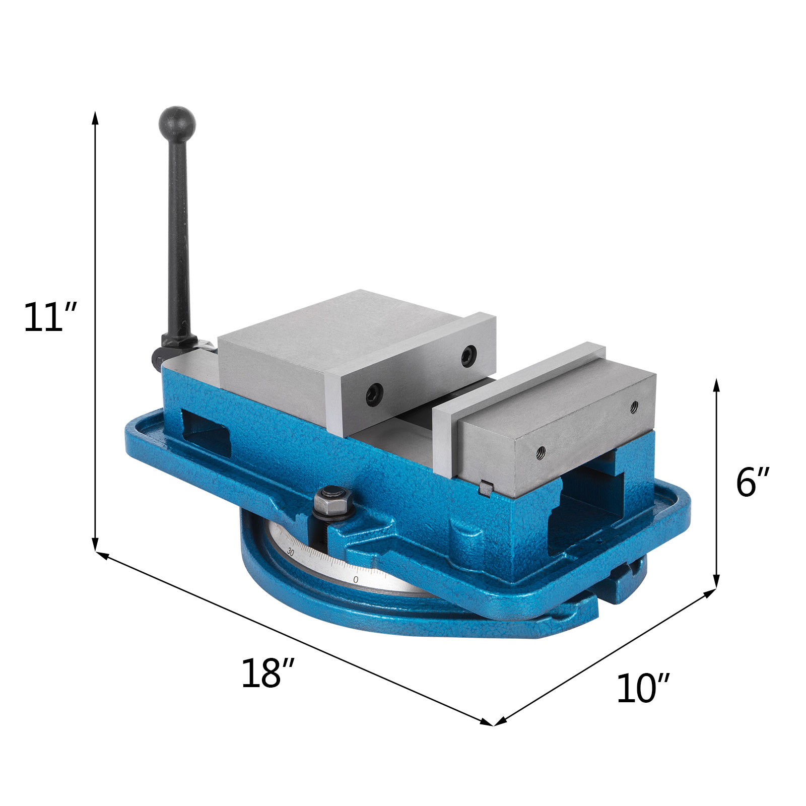 6" Milling Machine Lockdown Vise Swivel Base Drilling Acme Screws ...
