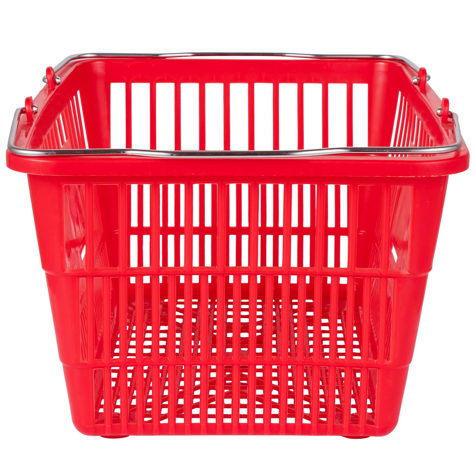 VEVOR Shopping Basket, Set of 12 Red, Durable PE Material with Handle ...